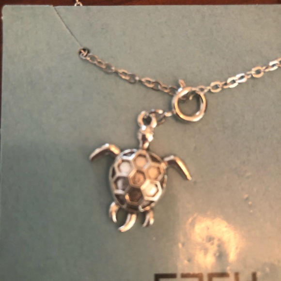 Effy | Jewelry | Effy Silver Tone Turtle Charm Necklace | Poshmark